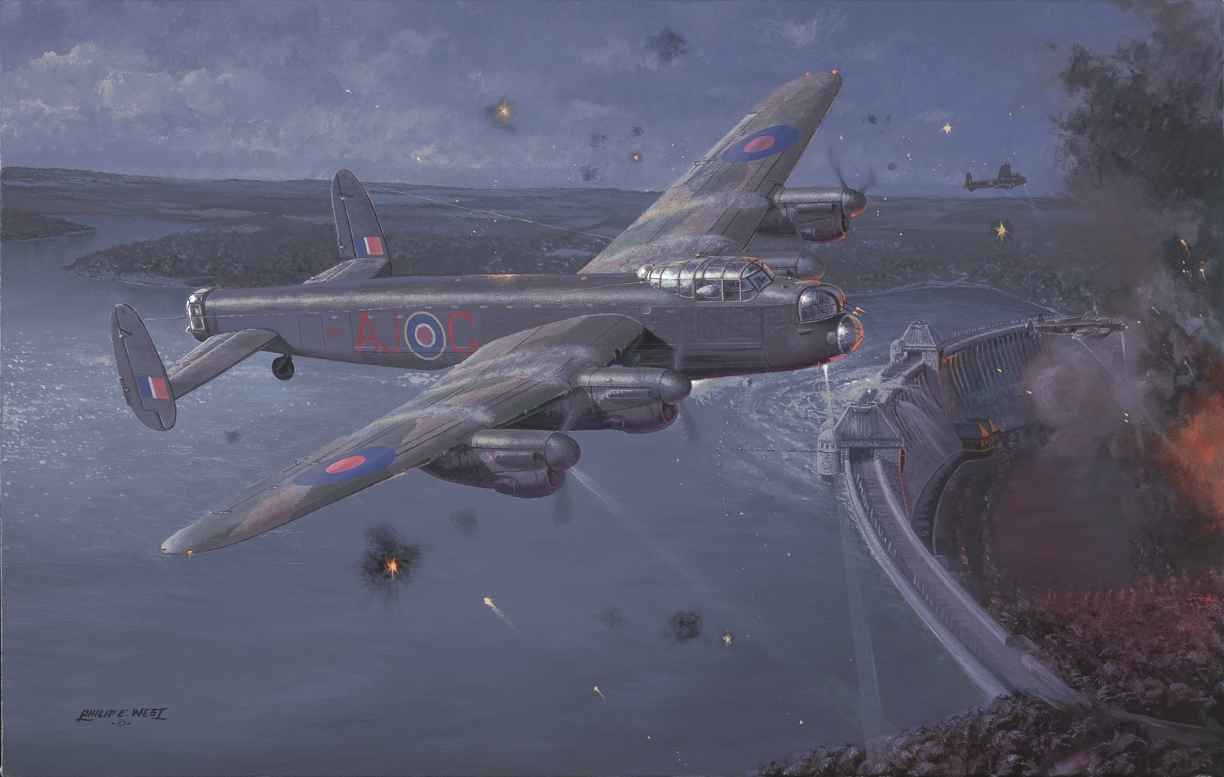 Eye of the Storm Aviation print The Dambusters Lancaster 617 Sqn