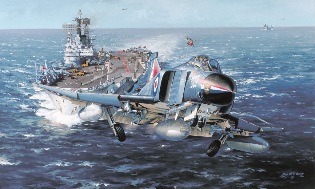 Hms Ark Royal Phantom Print By Philip West Limited Edition Prints