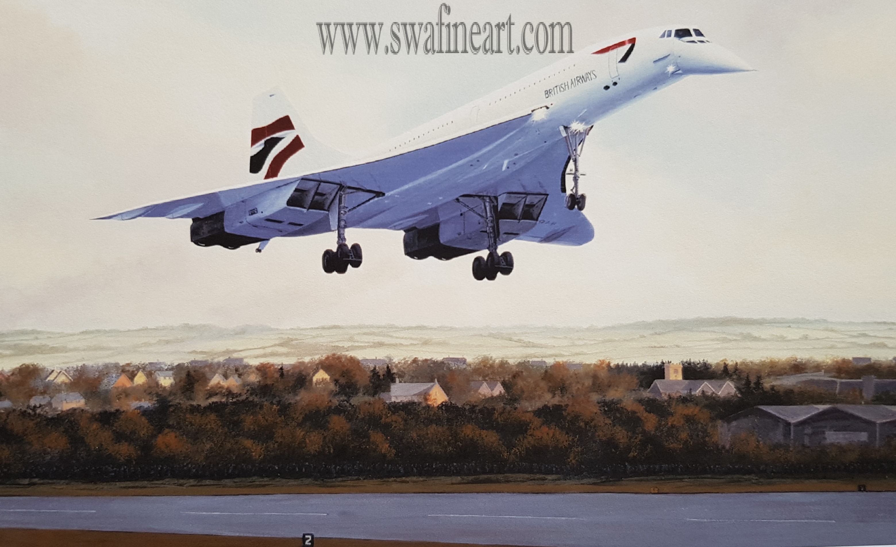 Concorde - On Final Approach Stephen Brown limited edition print