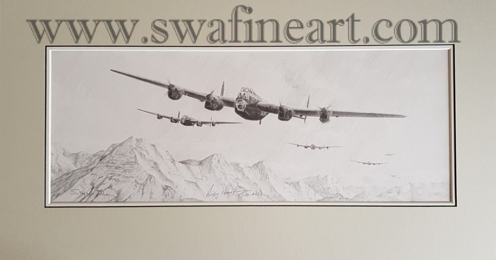 Avro Lancaster Stephen Brown Original pencil Drawing