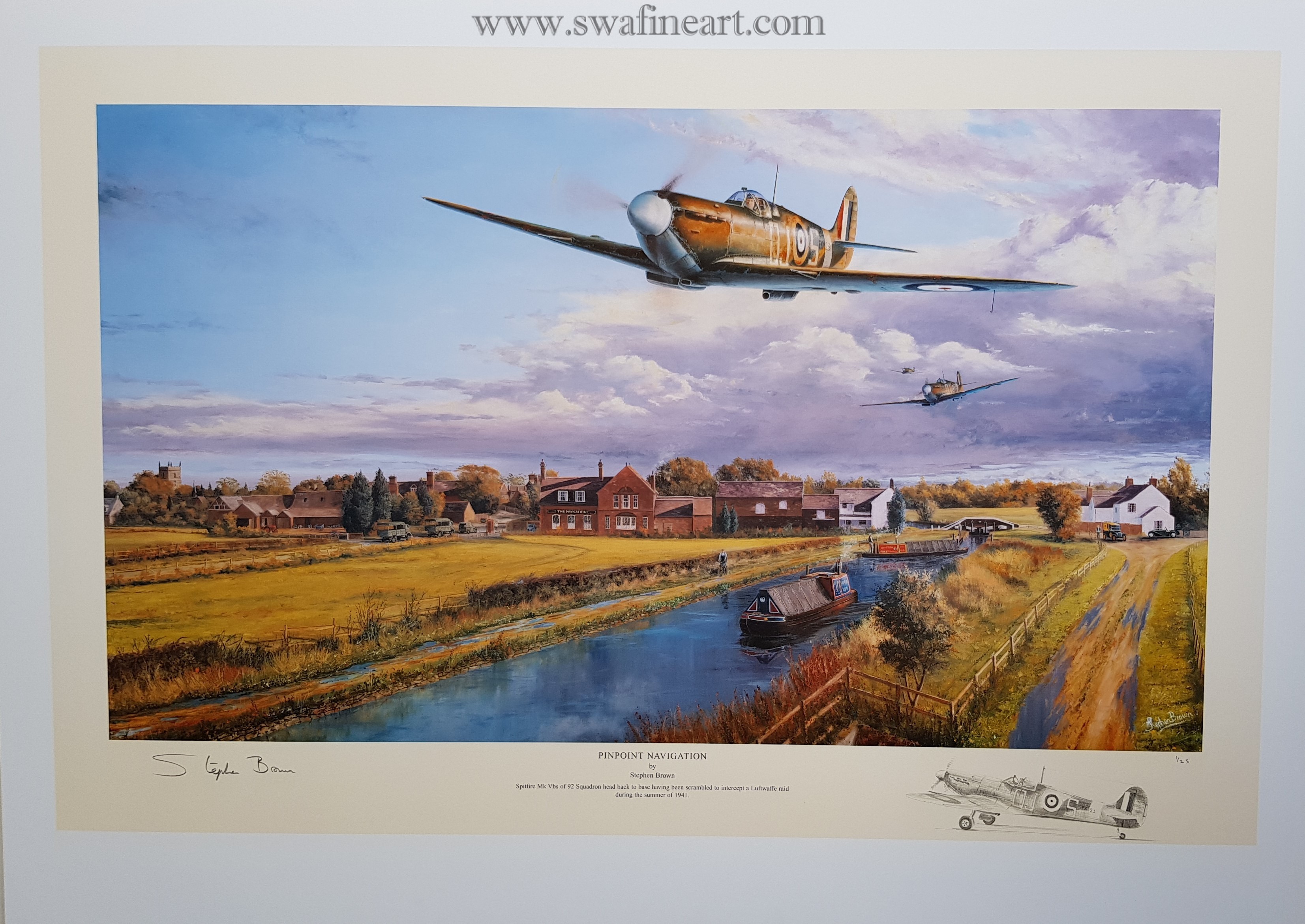 Pinpoint Navigation Stephen Brown Remarque limited edition print