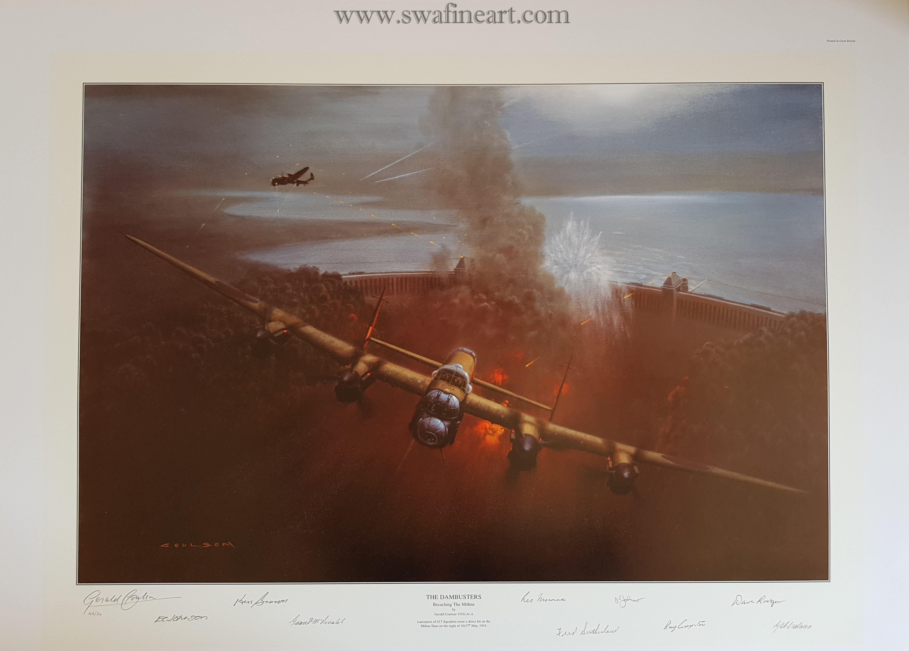 The Dambusters Gerald Coulson signed limited edtion print