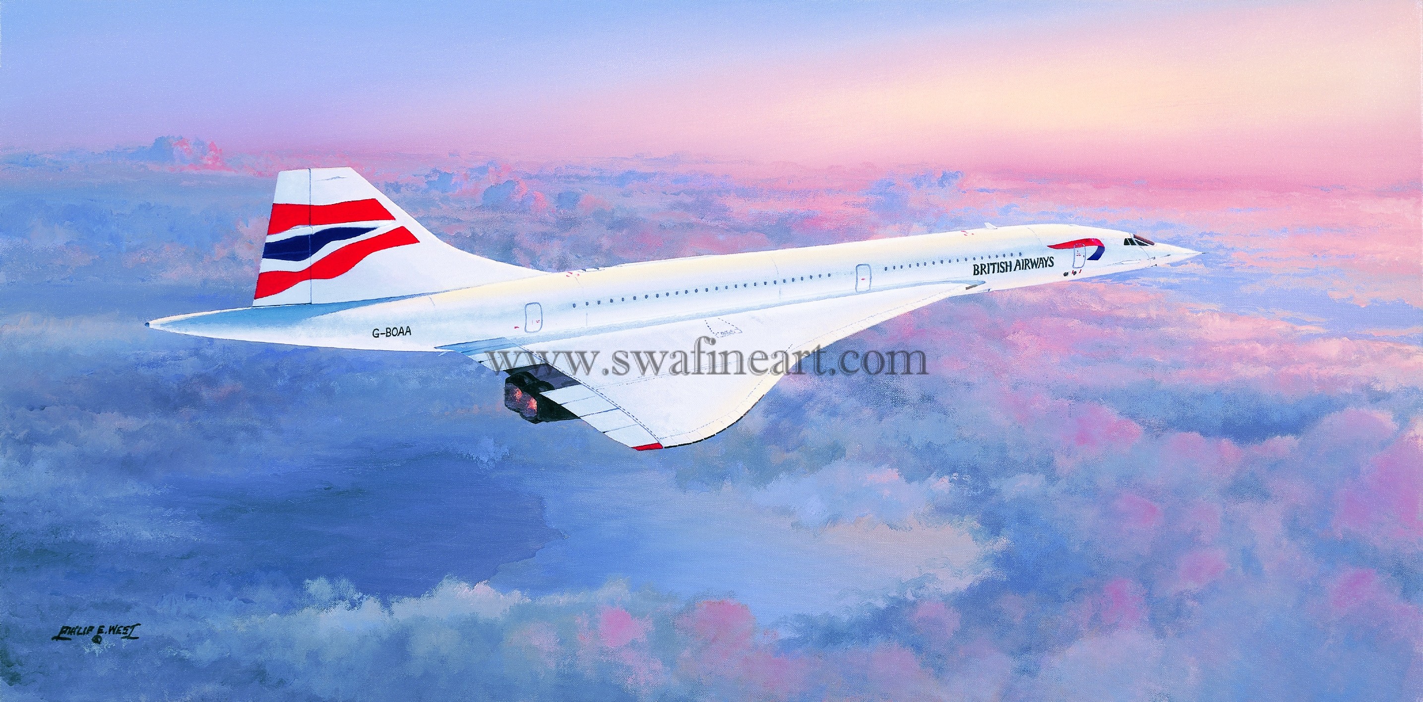 Concorde Queen Of The Skies Birthday card. British Airways