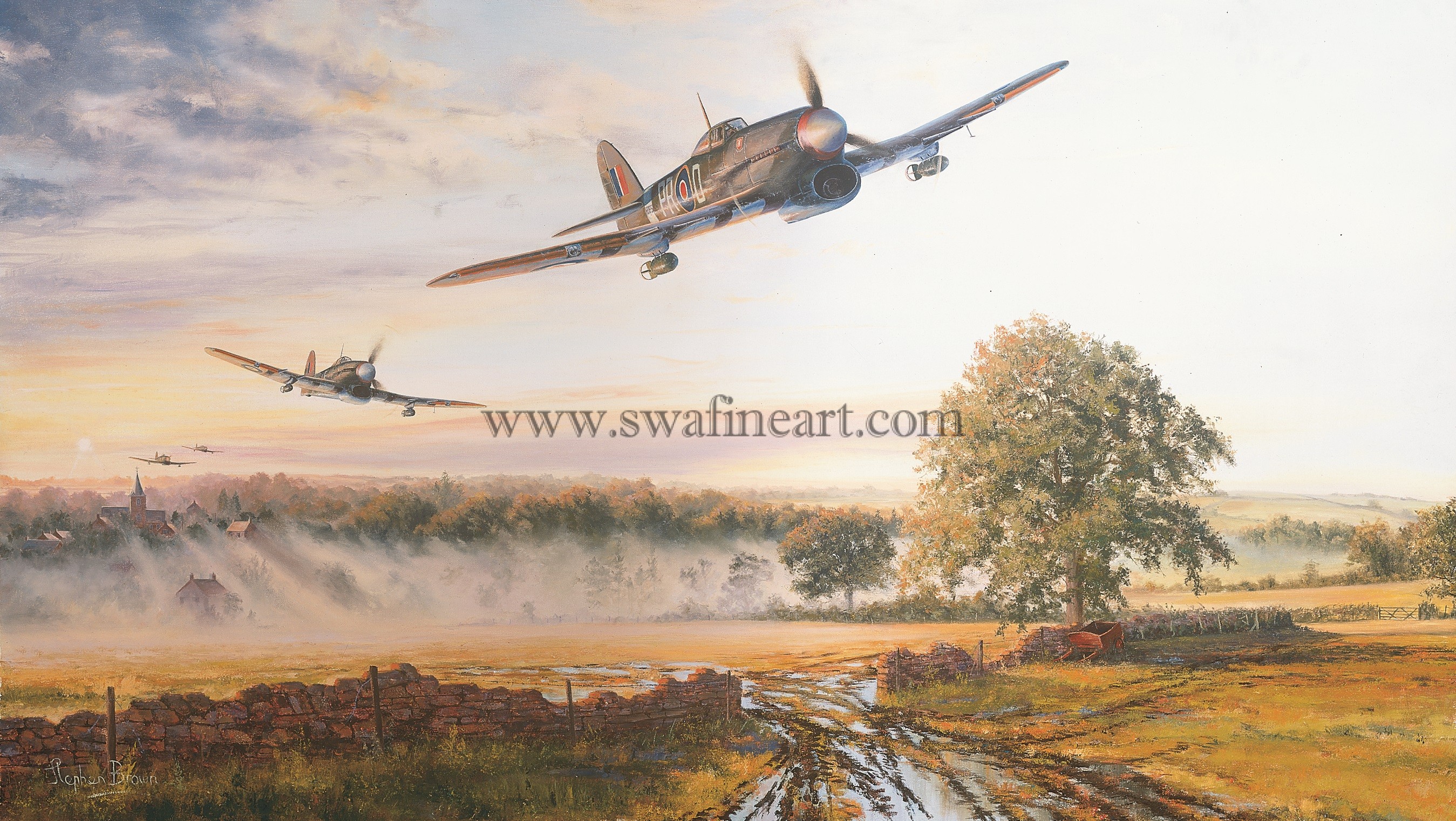 Hawker Typhoon Scramble Aviation Card Royal Air Force.