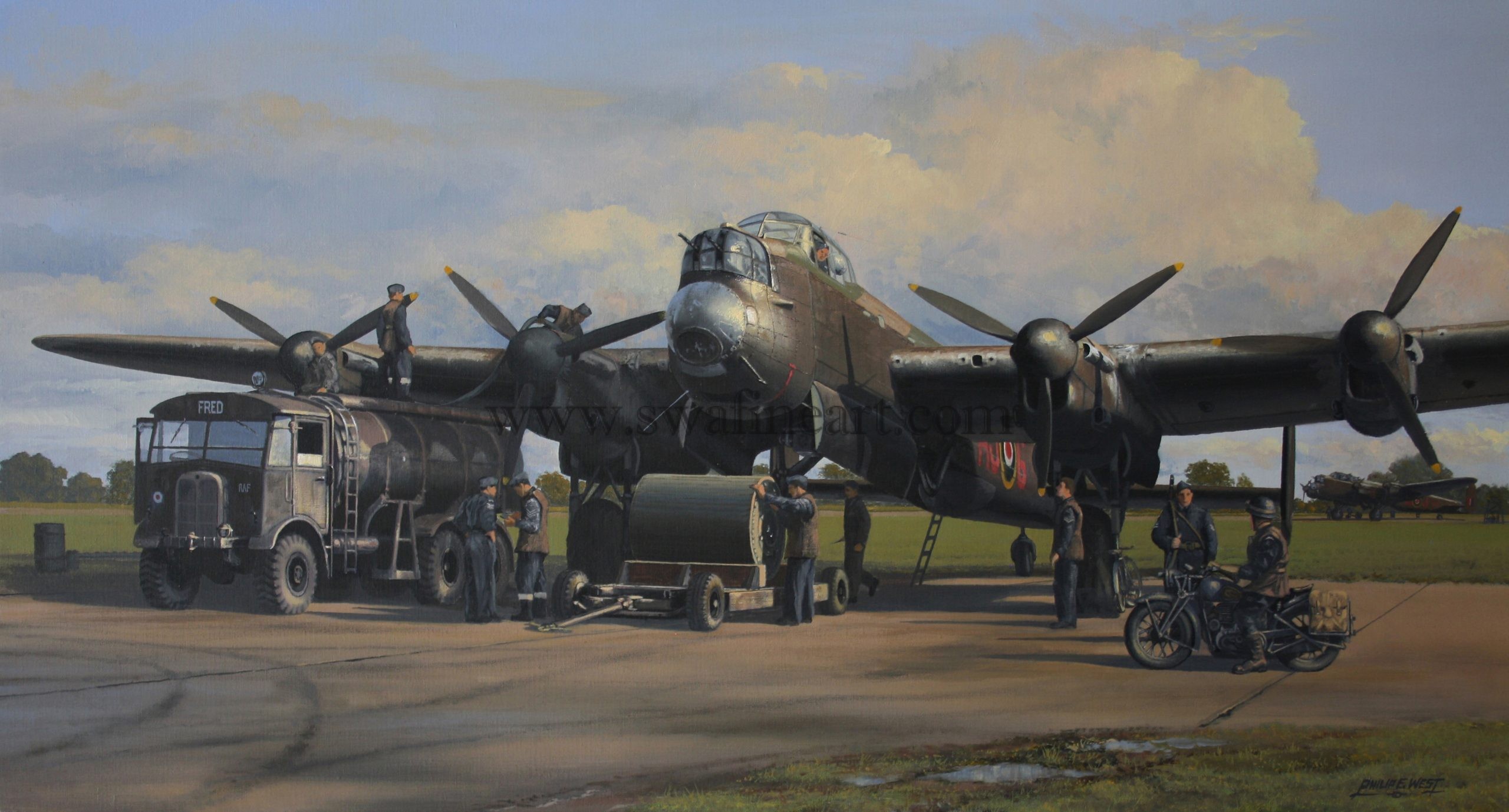 The Dambusters Lancaster Loading Upkeep Birthday cards 617 Squadron
