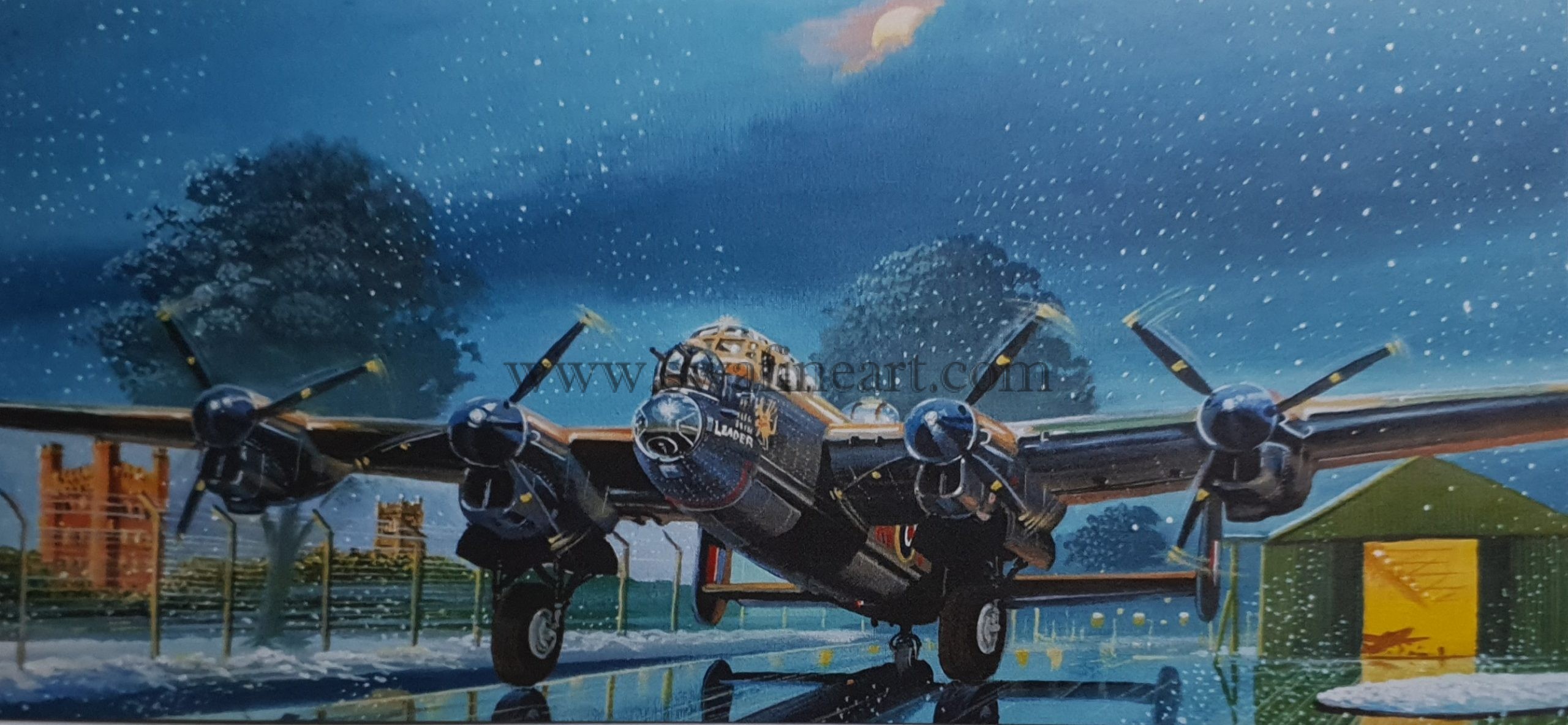 Avro Lancaster PA474 Christmas card BBMF RAF Coningsby