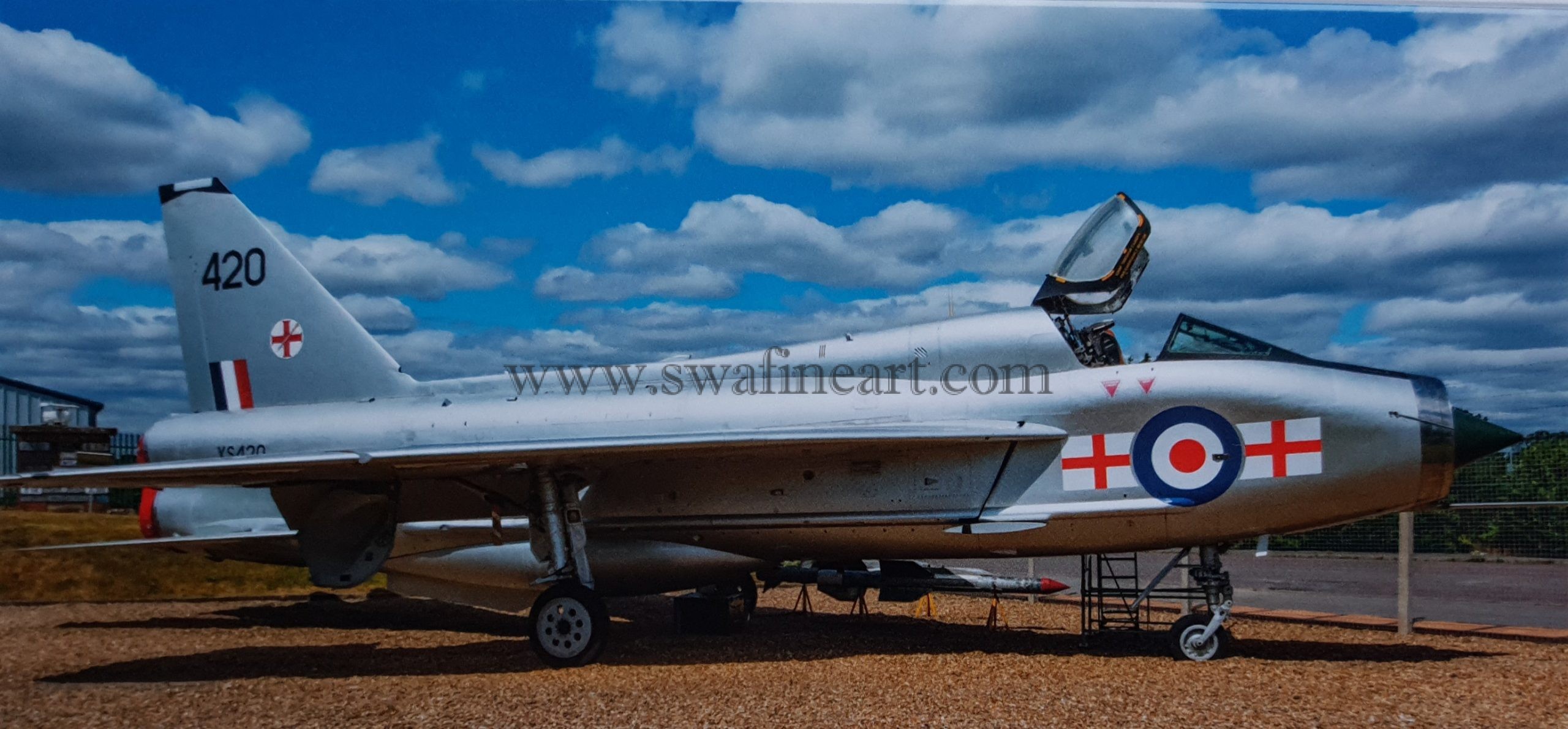 English Electric BAC Lightning T.5 XS40 Birthday greeting card