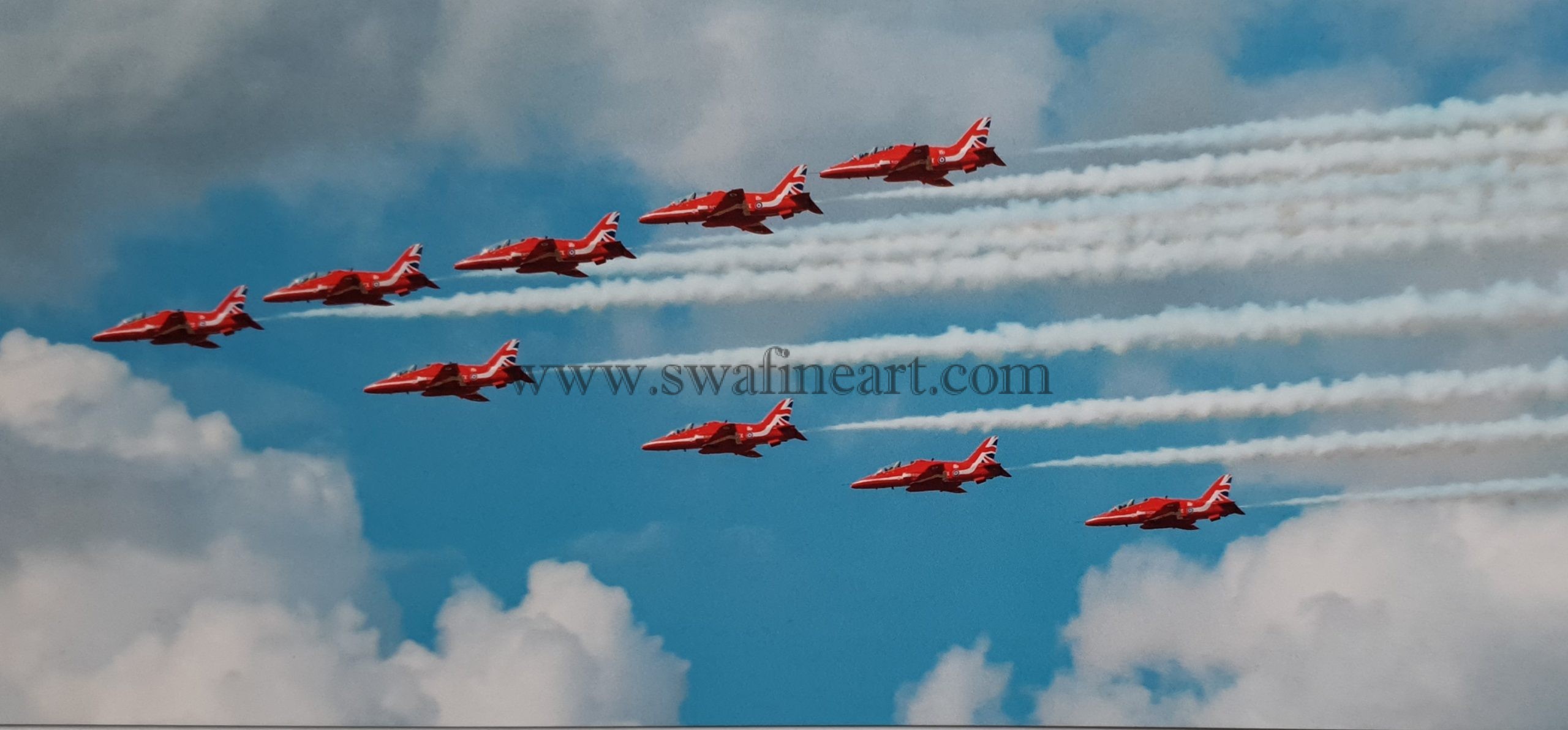 V Formation The Red Arrows Birthday card RAF Scampton