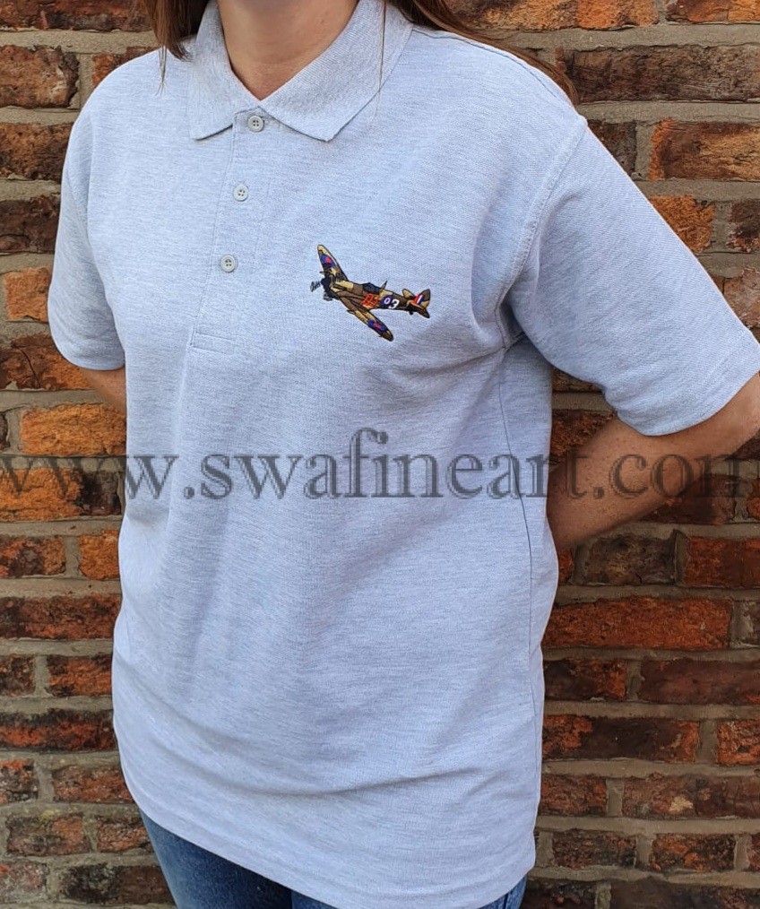 BBMF Spitfire embroidered MK356 Polo Shirt Aviation Clothing